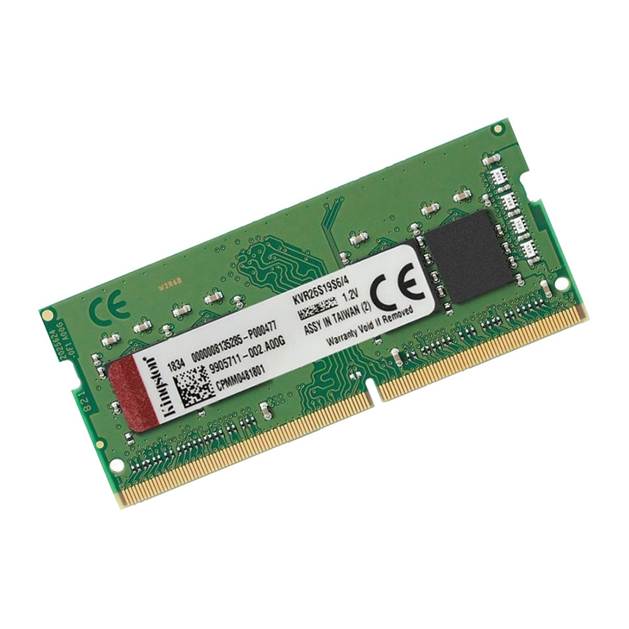 Ram Laptop Kingston 4GB DDR4 2666MHz SODIMM CL19 - KVR26S19S6/4