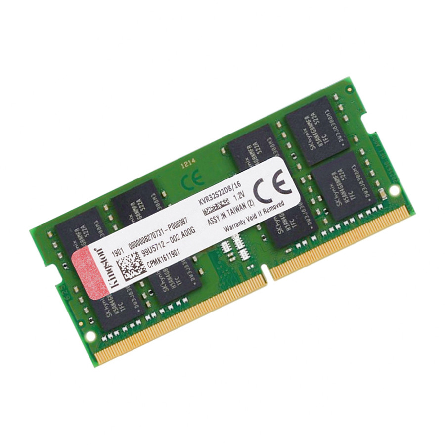 Ram Laptop Kingston 16GB DDR4 3200MHz SODIMM CL22 - KVR32S22D8/16