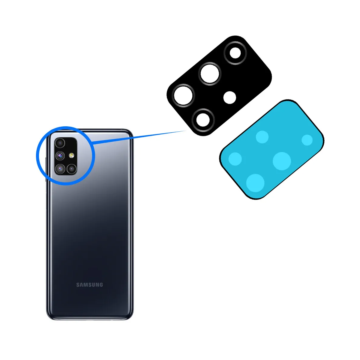 Thay kính camera Samsung M51 lấy ngay, uy tín, giá cực rẻ