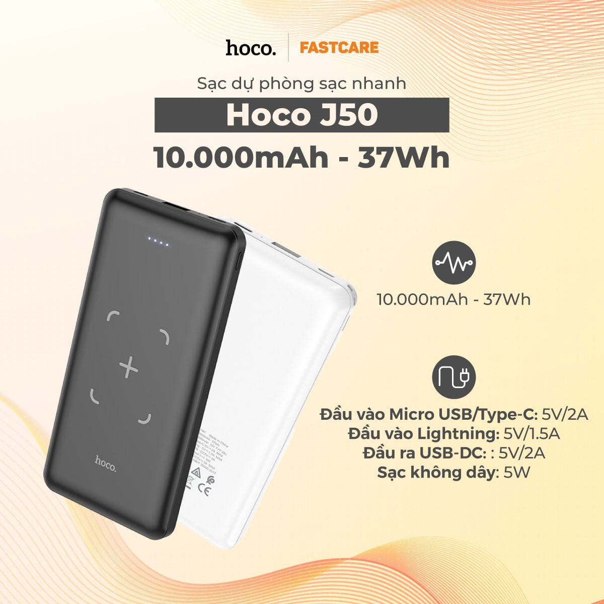 Sạc dự phòng Hoco J50 10.000 mAh