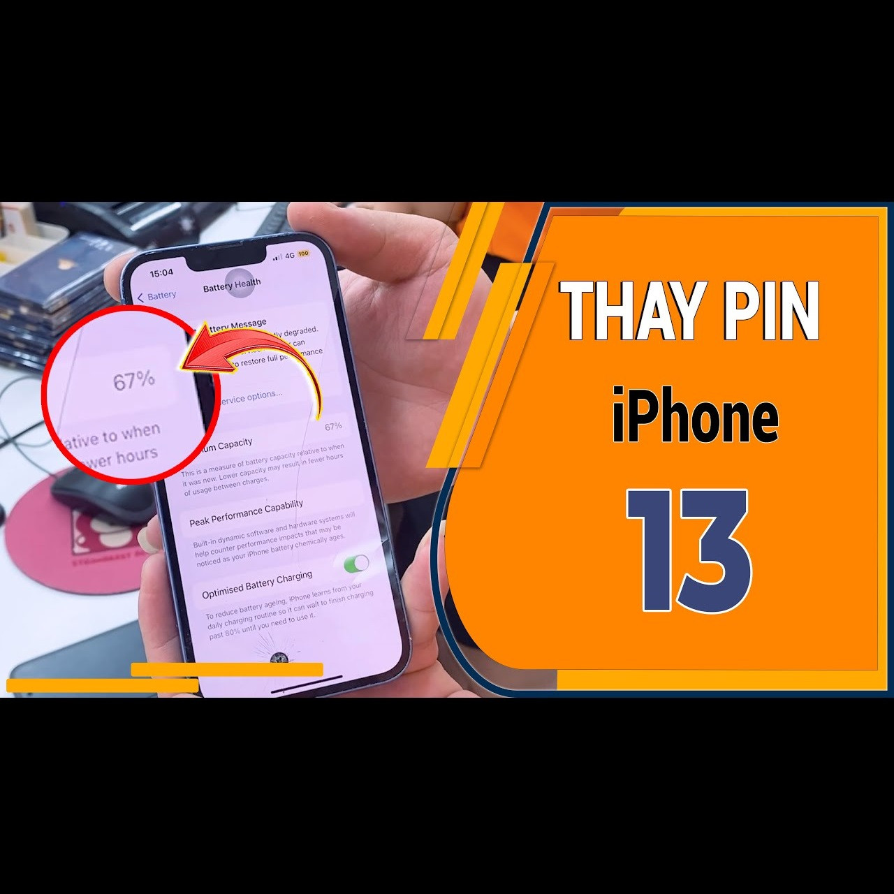 Thay pin iPhone 13 chính hãng từ 690.000đ, lấy ngay 15 phút