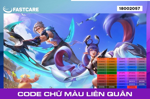 Code Chữ Màu Liên Quân, cách viết màu tên Liên Quân Mobile